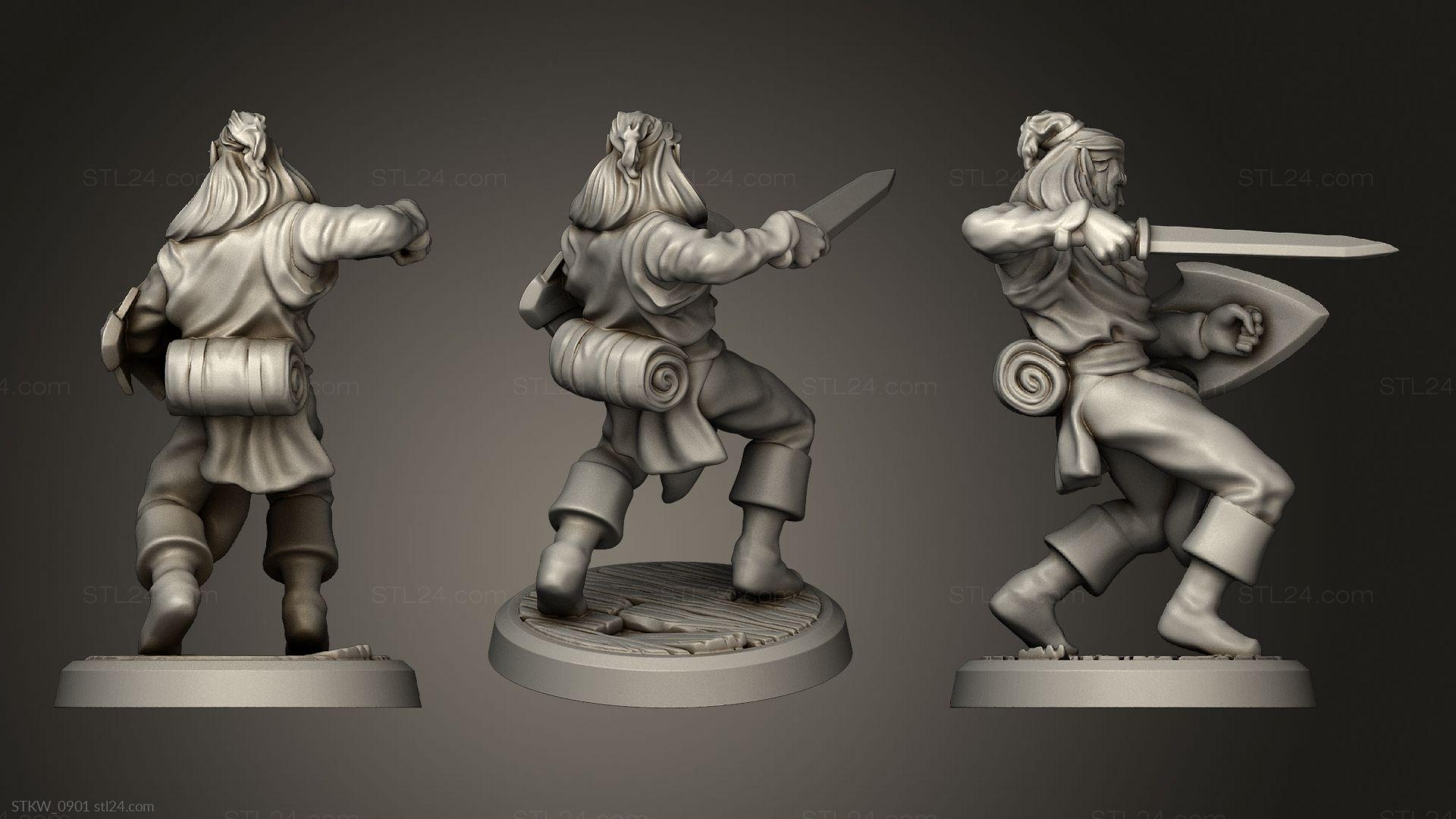 Military figurines - Elf 5, STKW_0901. 3D stl model for CNC